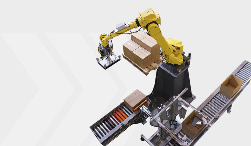 Langen LRC-700 Combined Robotic Palletising System & Case Packing ...